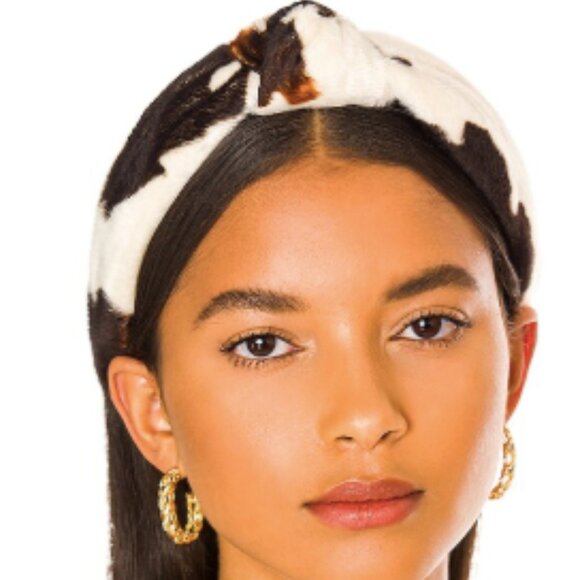 Lele Sadoughi | Accessories | Rare Lele Sadoughi Cow Hide Print Faux ...